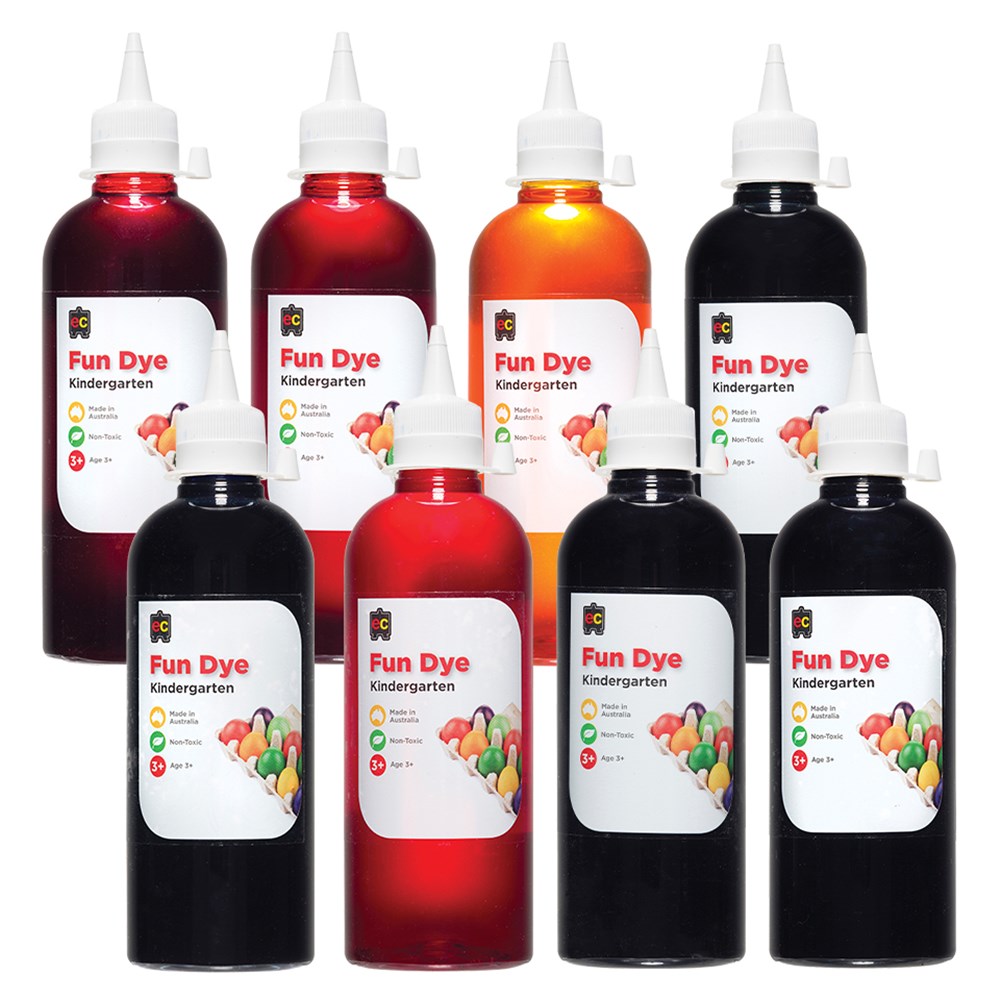 EC Liquid Fun Dye - 500ml - Set of 8 Colours – Wisdom Activities