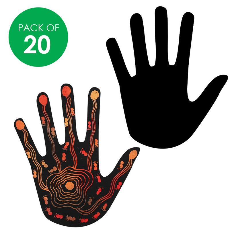 Scratch Board Hand Shapes - Pack of 20 – Wisdom Activities
