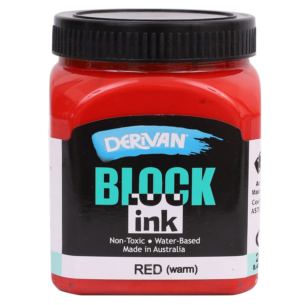 Derivan Block Printing Ink - Red - 250ml – Wisdom Activities